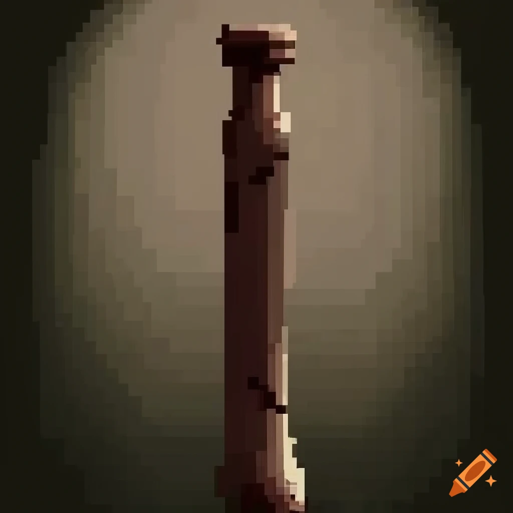 Pixel art medieval fantasy empty long flask on Craiyon