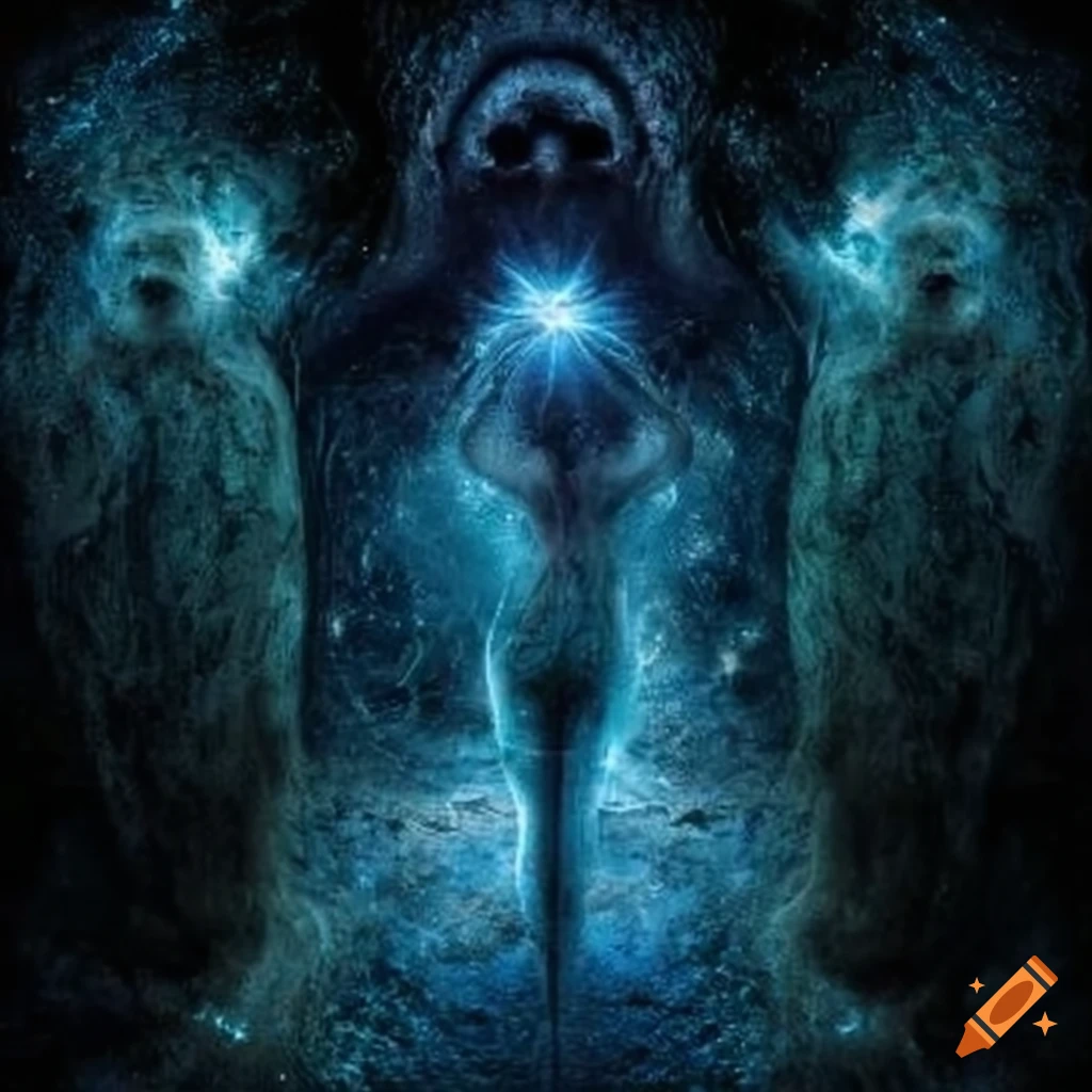 Cosmic horror depicting human insignificance on Craiyon