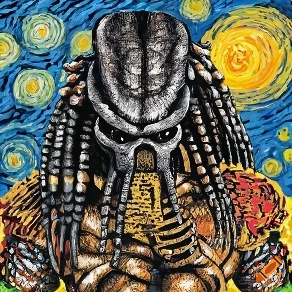 Starry interpretation of the Predator movie title in Vincent Van Gogh ...