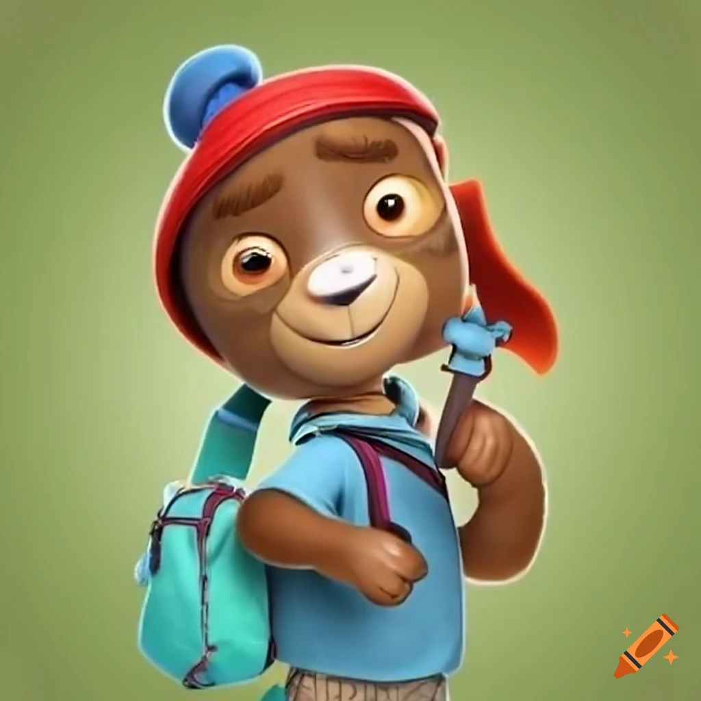 Timmy's Big Adventure - Page 1: Timmy, a little bear with a red hat and ...