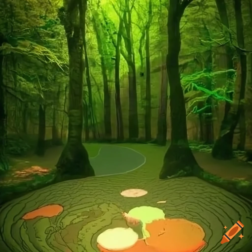 Stunning view of geocities enchantedforest on Craiyon