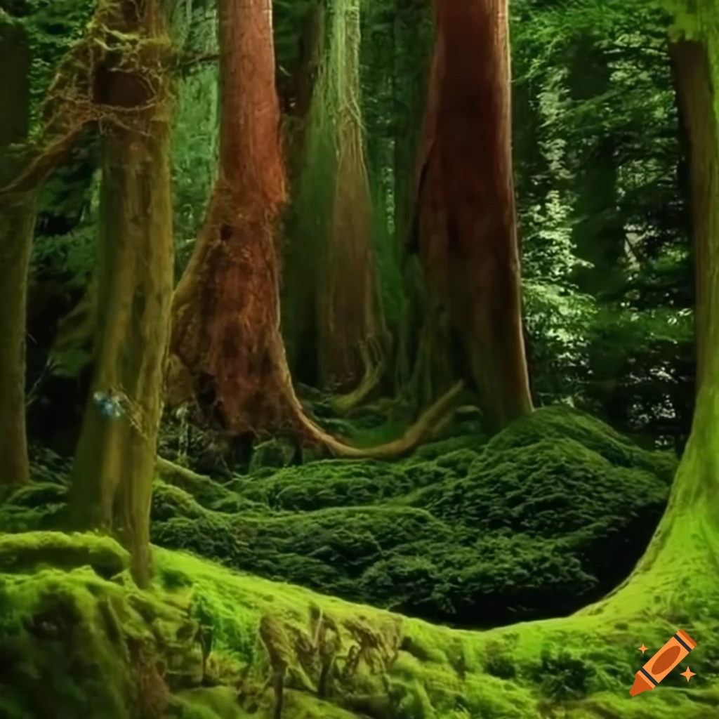 Stunning view of GeoCities EnchantedForest on Craiyon