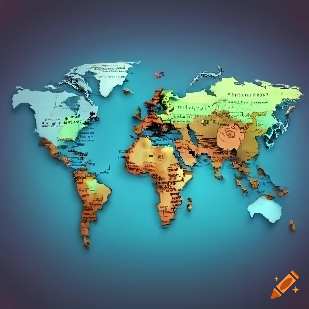 World map on Craiyon