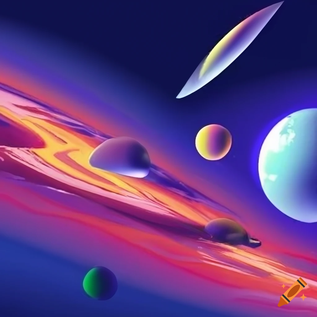 Outer space clipart on Craiyon