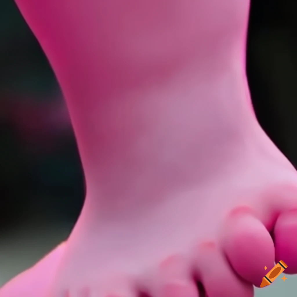Close up of Pinkie Pie's pink hooves from MLP on Craiyon