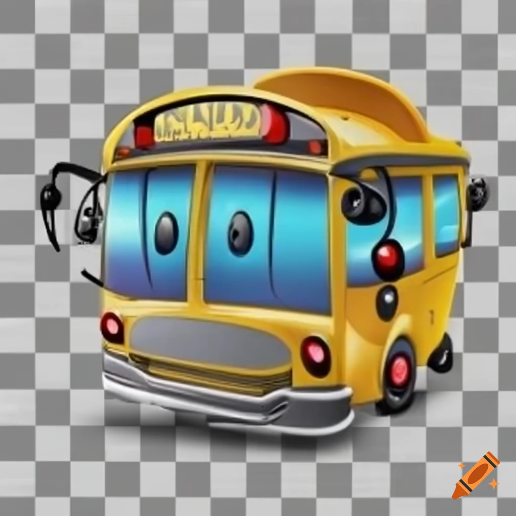 Yellow bus in a png format on Craiyon