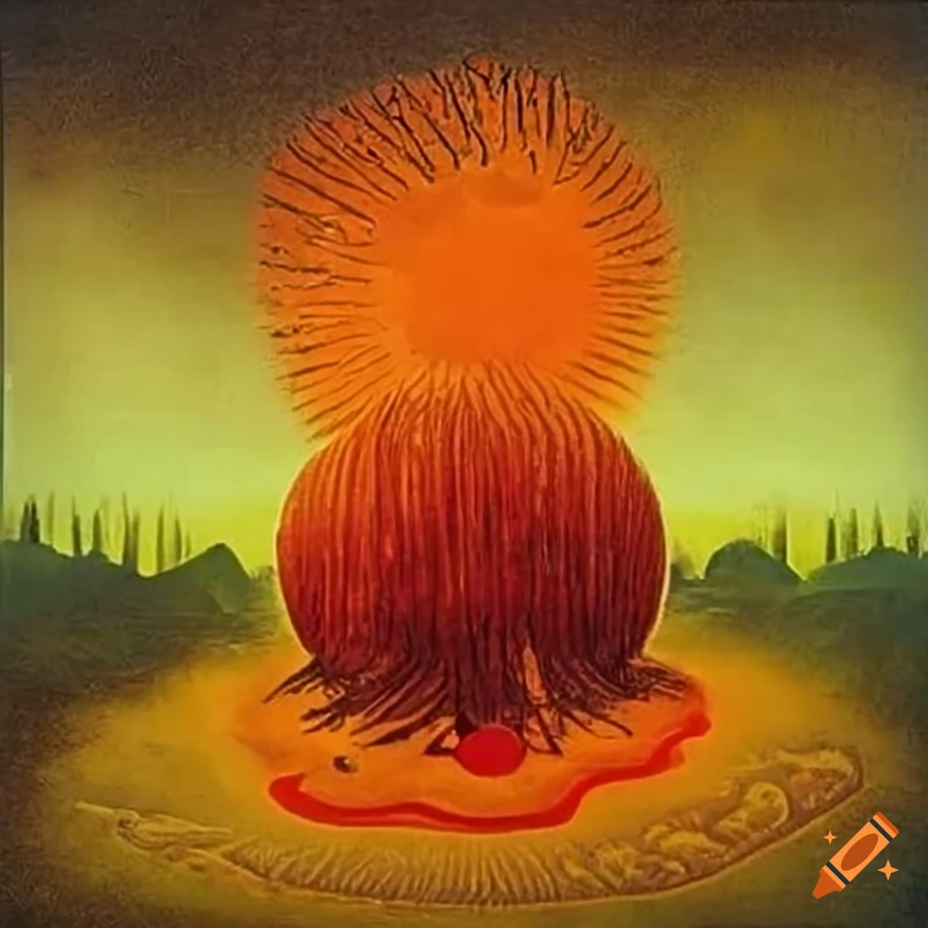 Zdzislaw Beksinski jungle painting with native Salish creature motifs ...