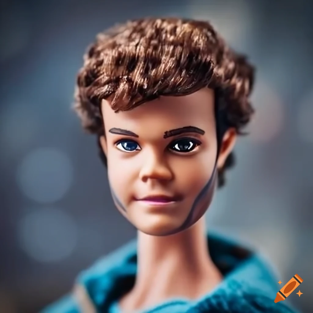 Jack Quaid as Hugie from The Boys portrayed as a realistic Barbie doll ...
