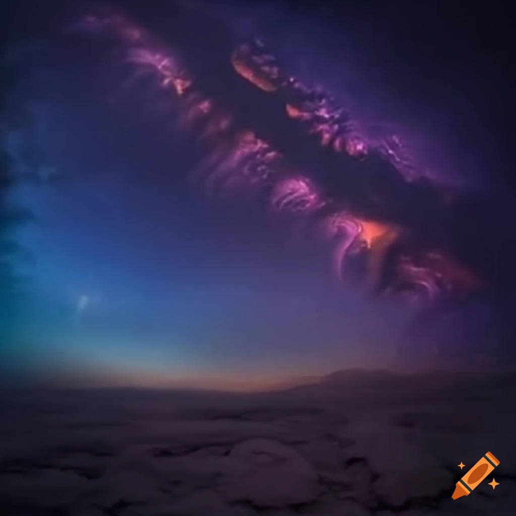 Cthulhu covering the sky from all horizons on Craiyon