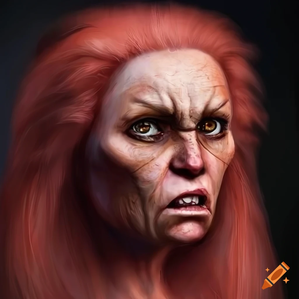 Realistic portrait of an angry Scottish Baobhan Sith on Craiyon