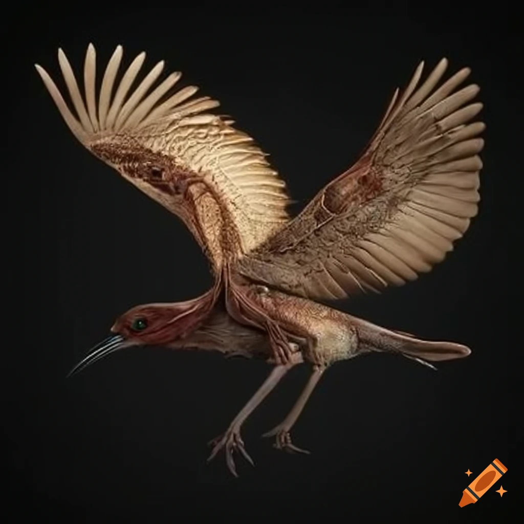 Detailed 3D anatomy of bird evolution from fossils on Craiyon