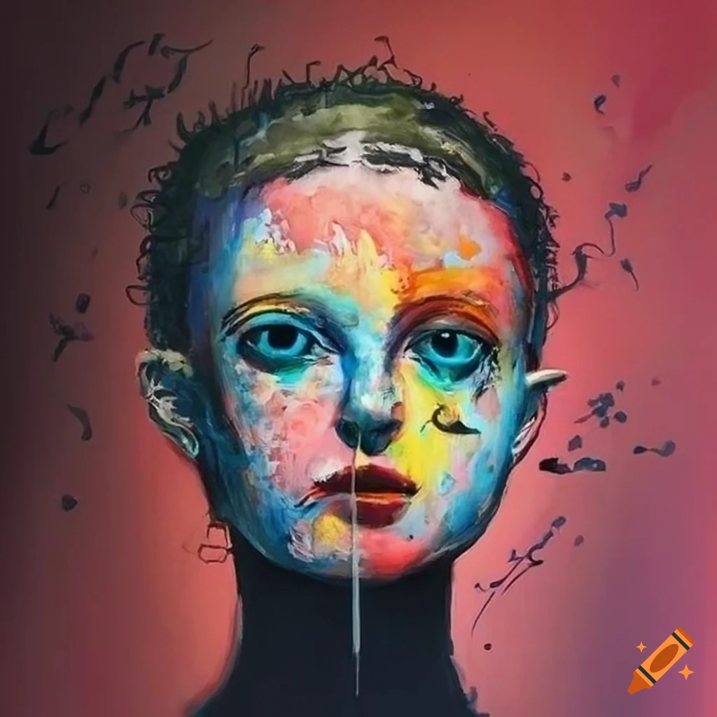 Collage of 200 paintings creating a unique abstract art piece on Craiyon