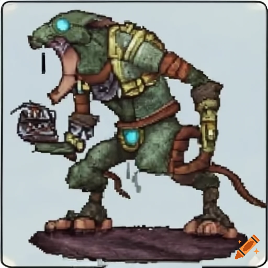 Kill Tiberium ratfolk arctic peddler from ffix PS1 on Craiyon