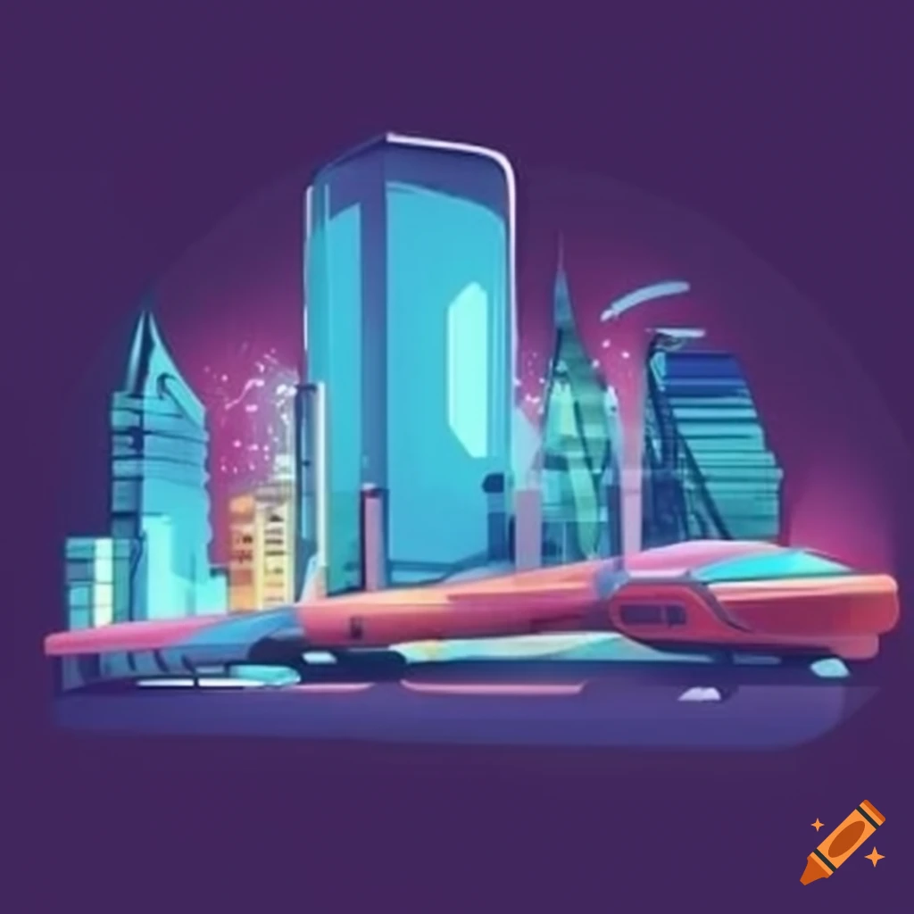 Innovative contemporary transportation hub with cutting-edge technology ...