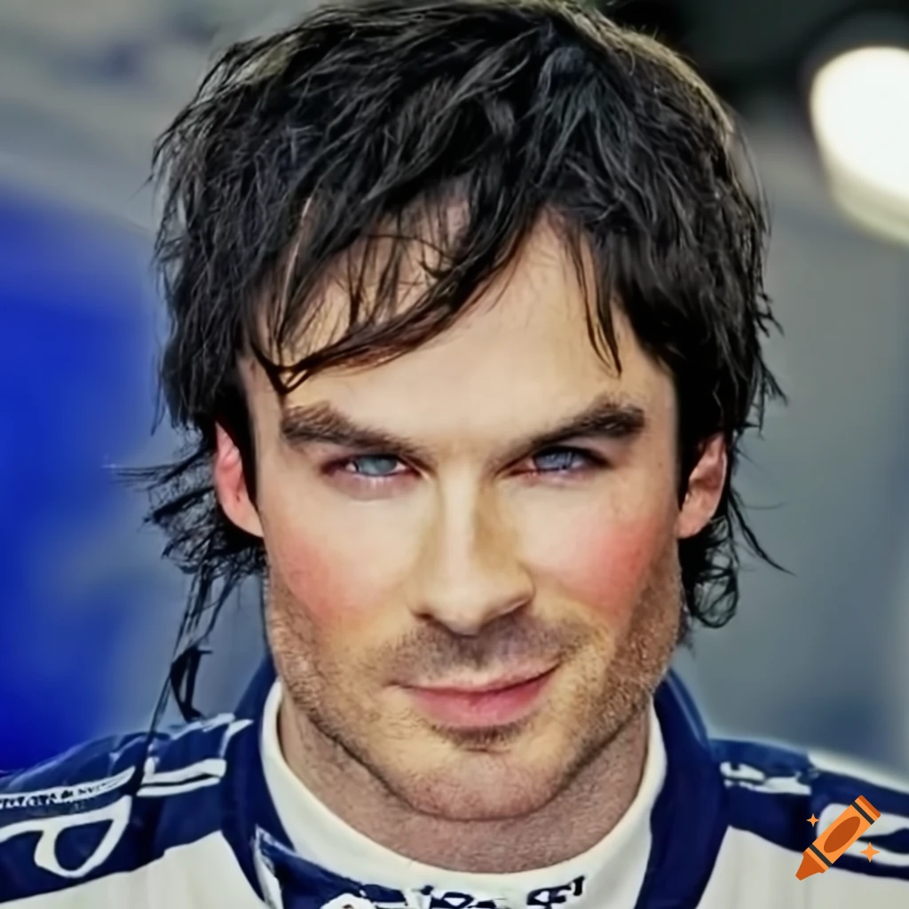 Ian Somerhalder as a Formula 1 driver for Williams team in race setting ...