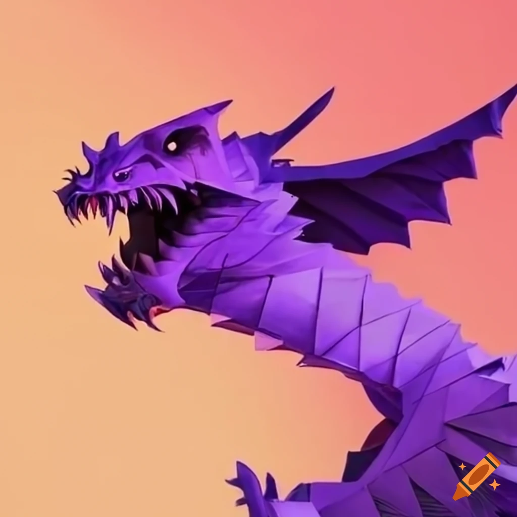 Paper dragon on Craiyon