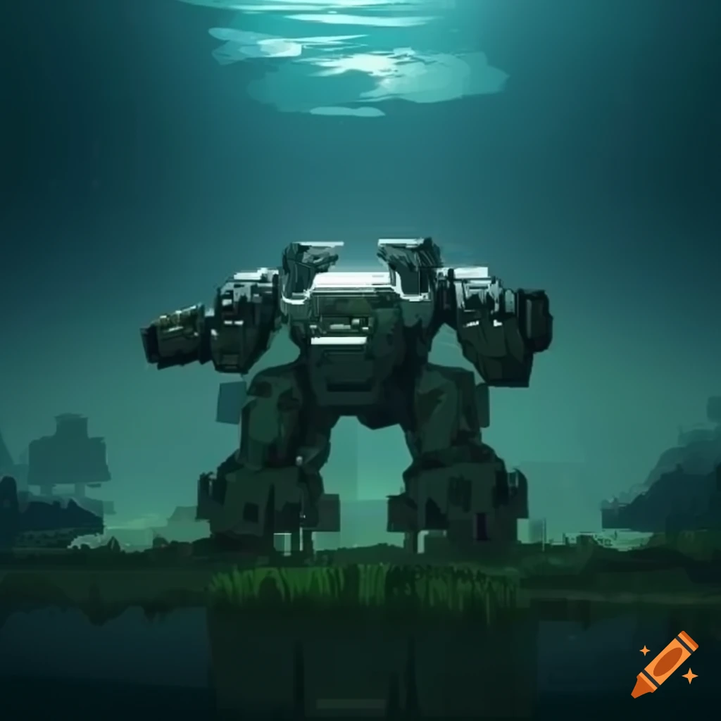 Logo for sci-fi video game 'Citadel' with mechs and nature background ...