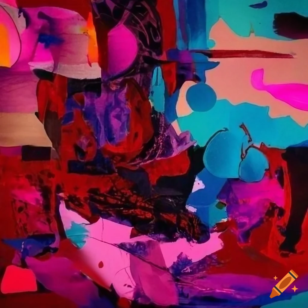 Abstract painting with orderly chaotic composition and dreamlike ...