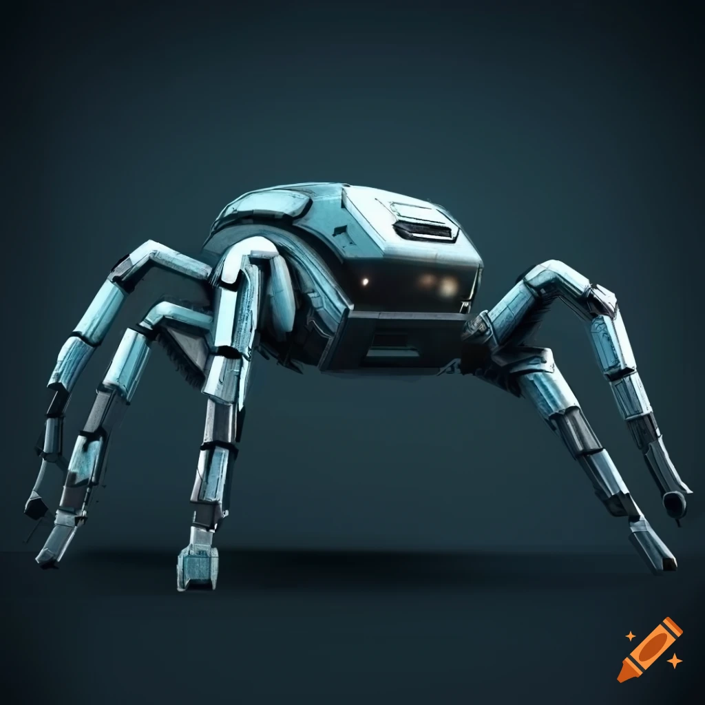Sci-fi robot spider mobile base bunker on Craiyon