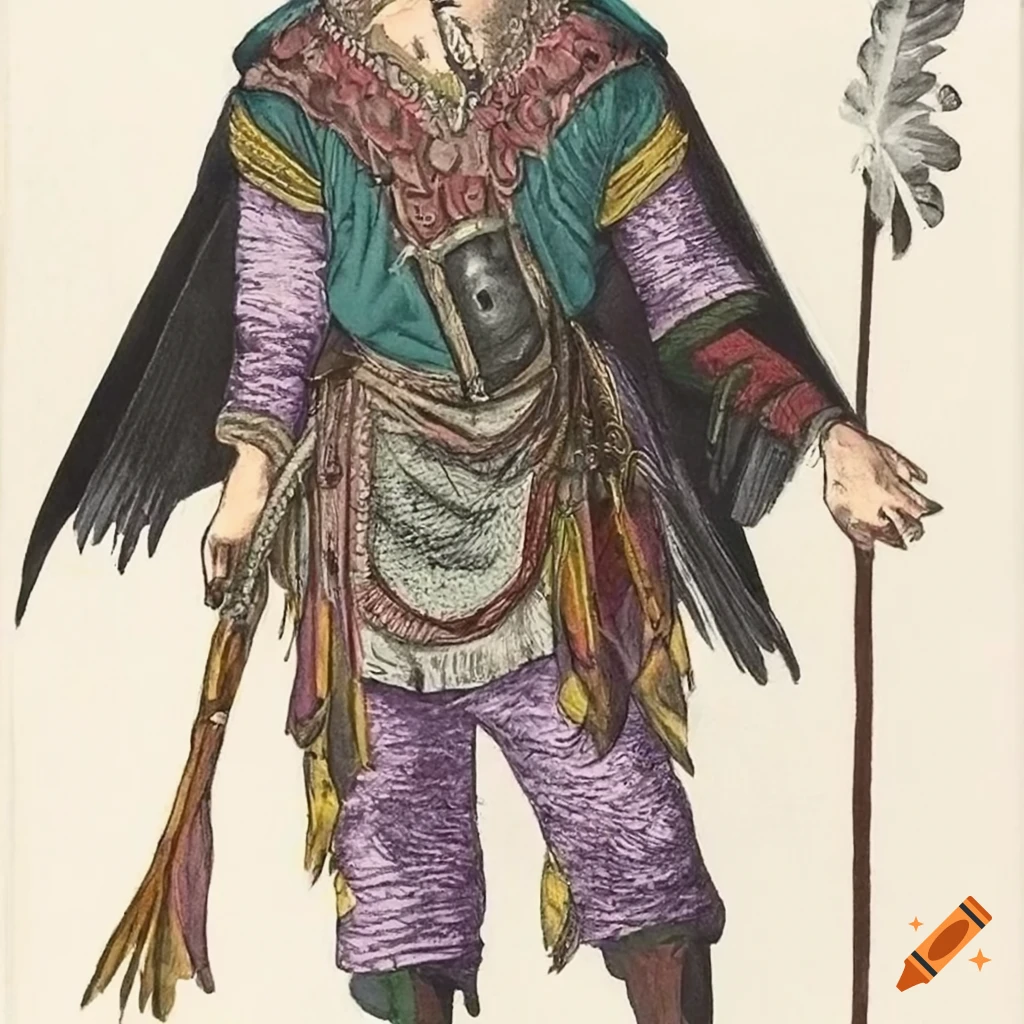 Male humanoid crow person with green eyes and feathers on face on Craiyon