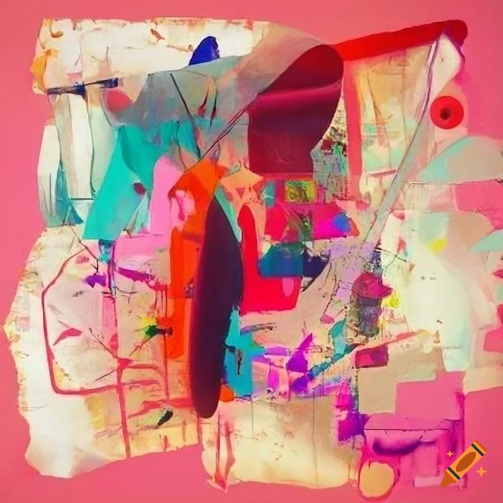 Abstract painting with orderly chaotic composition and dreamlike atmosphere on Craiyon