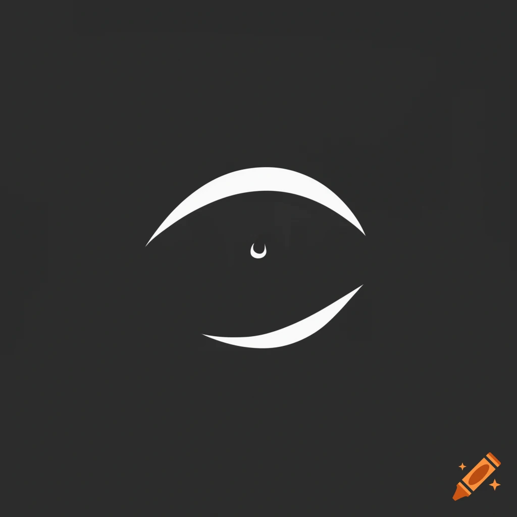 Silhouette vector of a goat eye in black and white on Craiyon