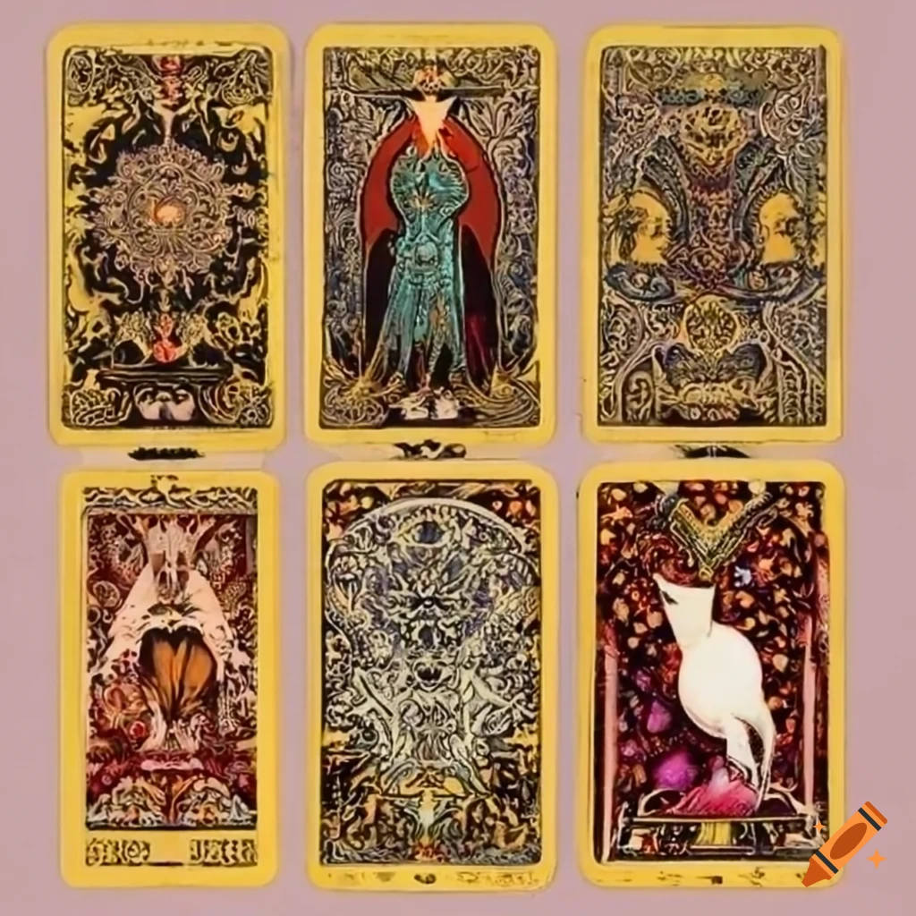 Arabesque Tarot cards featuring mystical foxes and symbolic motifs on ...
