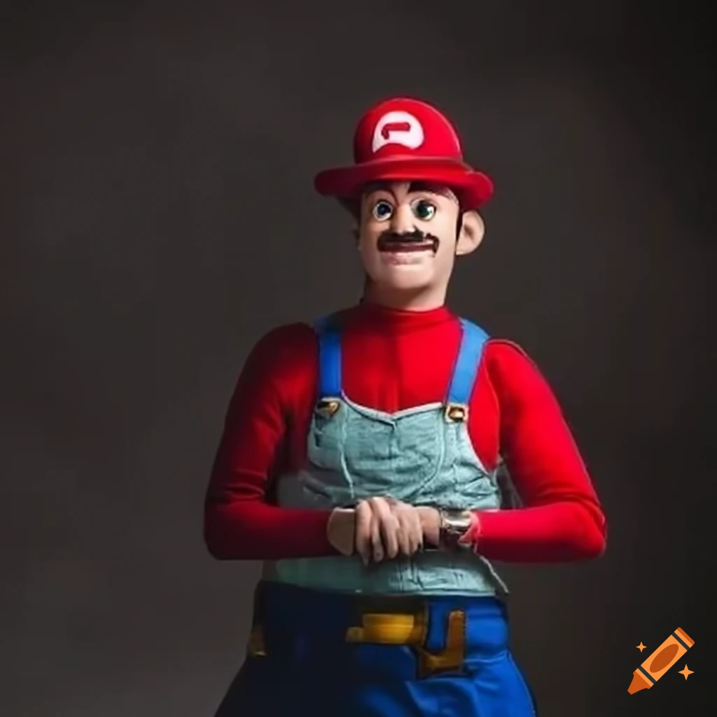 Super Mario dressed as a police officer on Craiyon