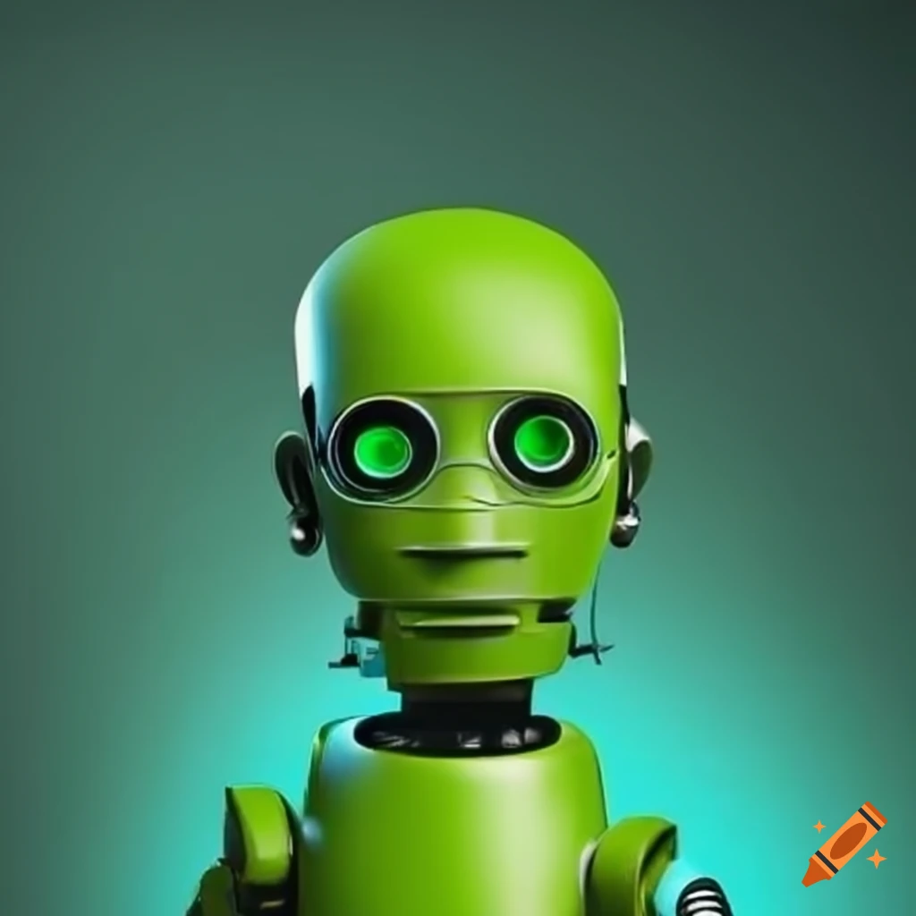 Green robot on Craiyon
