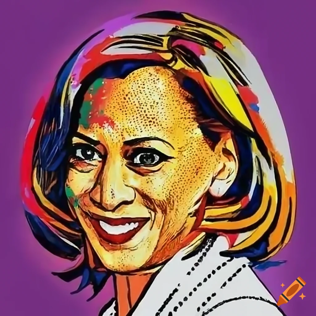 Kamala harris artwork by roy lichtenstein on Craiyon