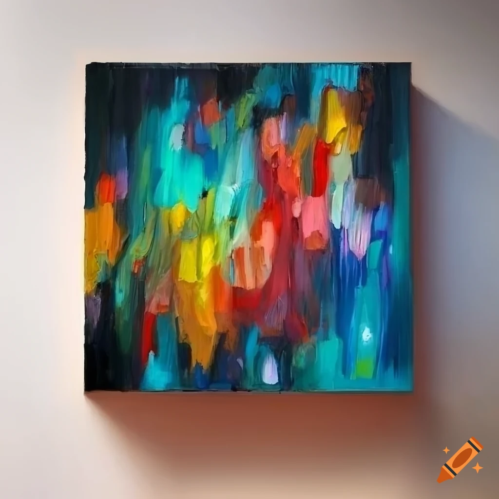 Abstract expressionistic painting representing life and wonder on ...