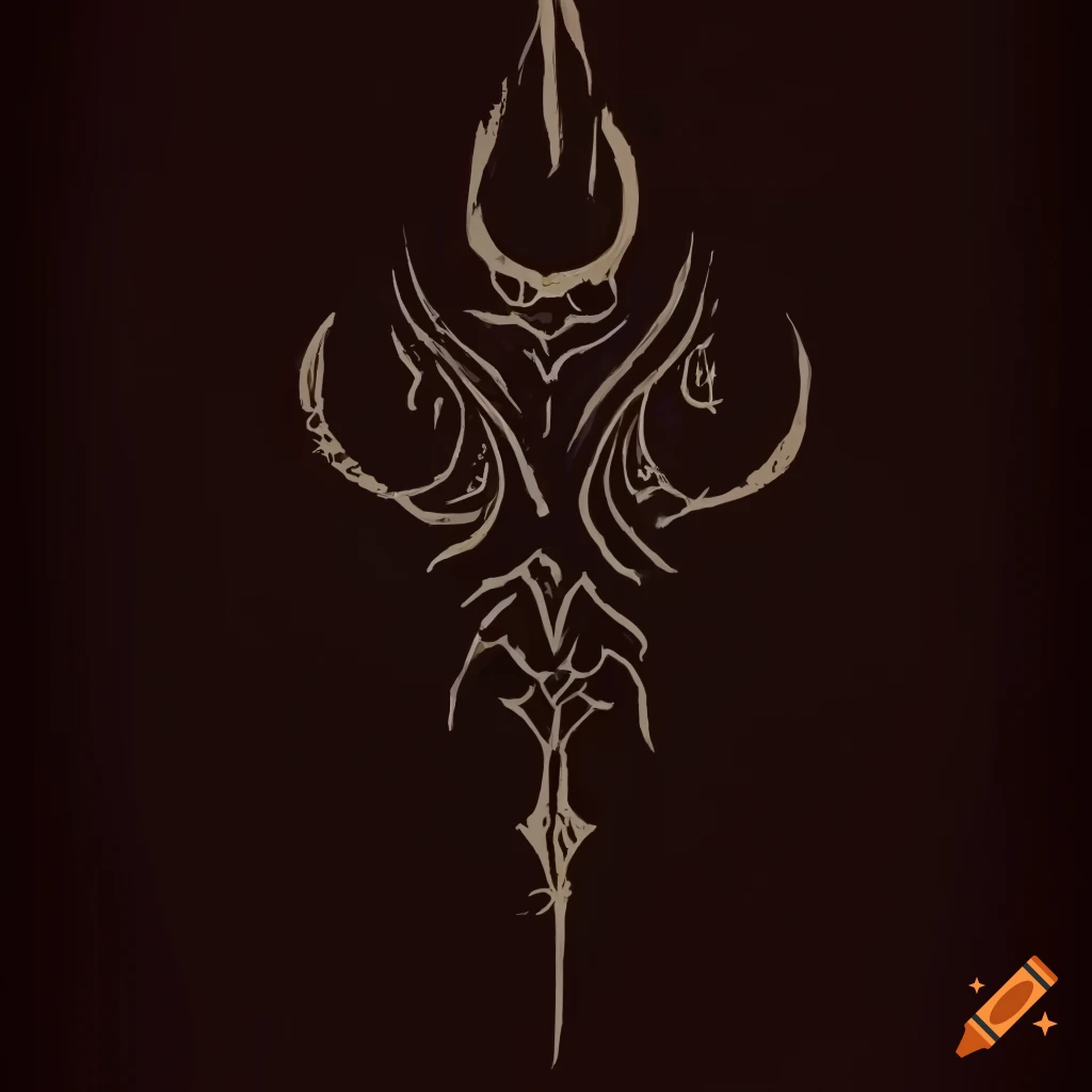 Minimal dark sigil design for Pact of Glory guild on Craiyon