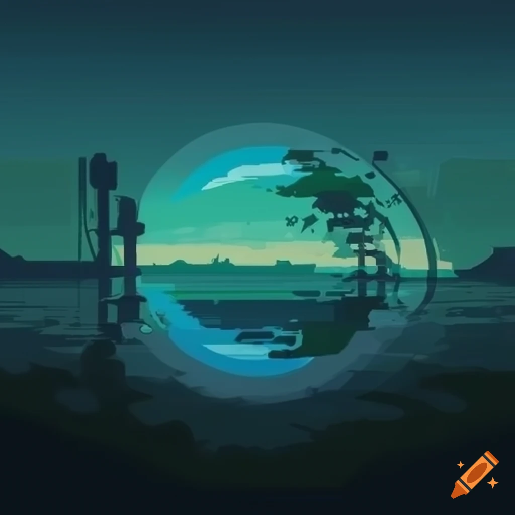 Logo for sci-fi video game 'Citadel' with mechs and nature background ...