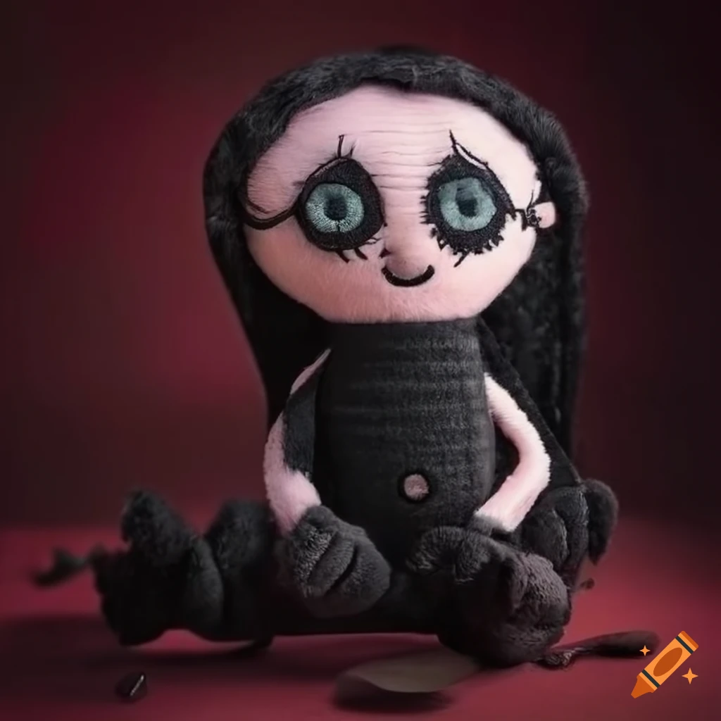 Unique and cute gothic-style plush toy by Jerzy Tchorzewski on Craiyon
