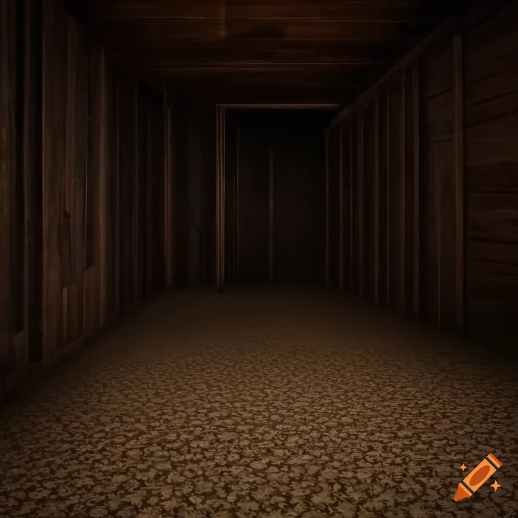 Basement interior of an old house with lights illuminating various ...