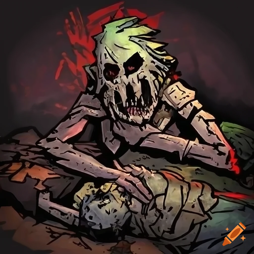 Shambling corpse in a dark and eerie setting on Craiyon