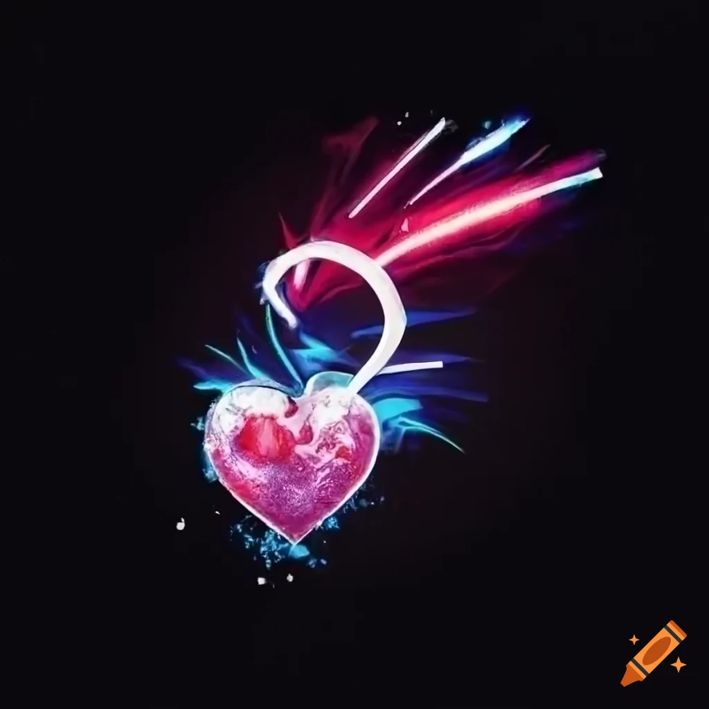 Graffiti art featuring a shooting star heart fist comet geode logo on ...