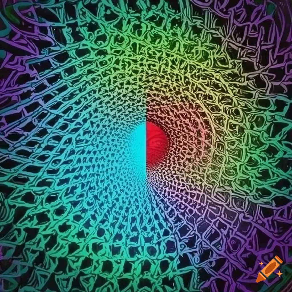 Colorful interconnecting shapes and patterns in a beautiful design on ...