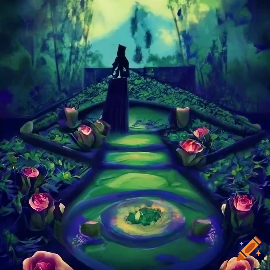 Portland international rose test garden with bright roses and gothic ...