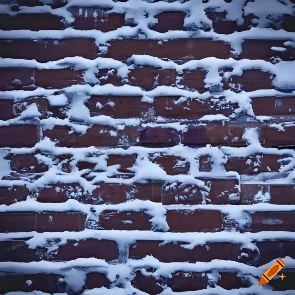 Snowy brick texture on Craiyon