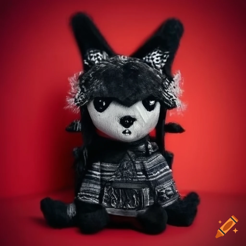 Unique and cute gothic-style plush toy by Jerzy Tchorzewski on Craiyon