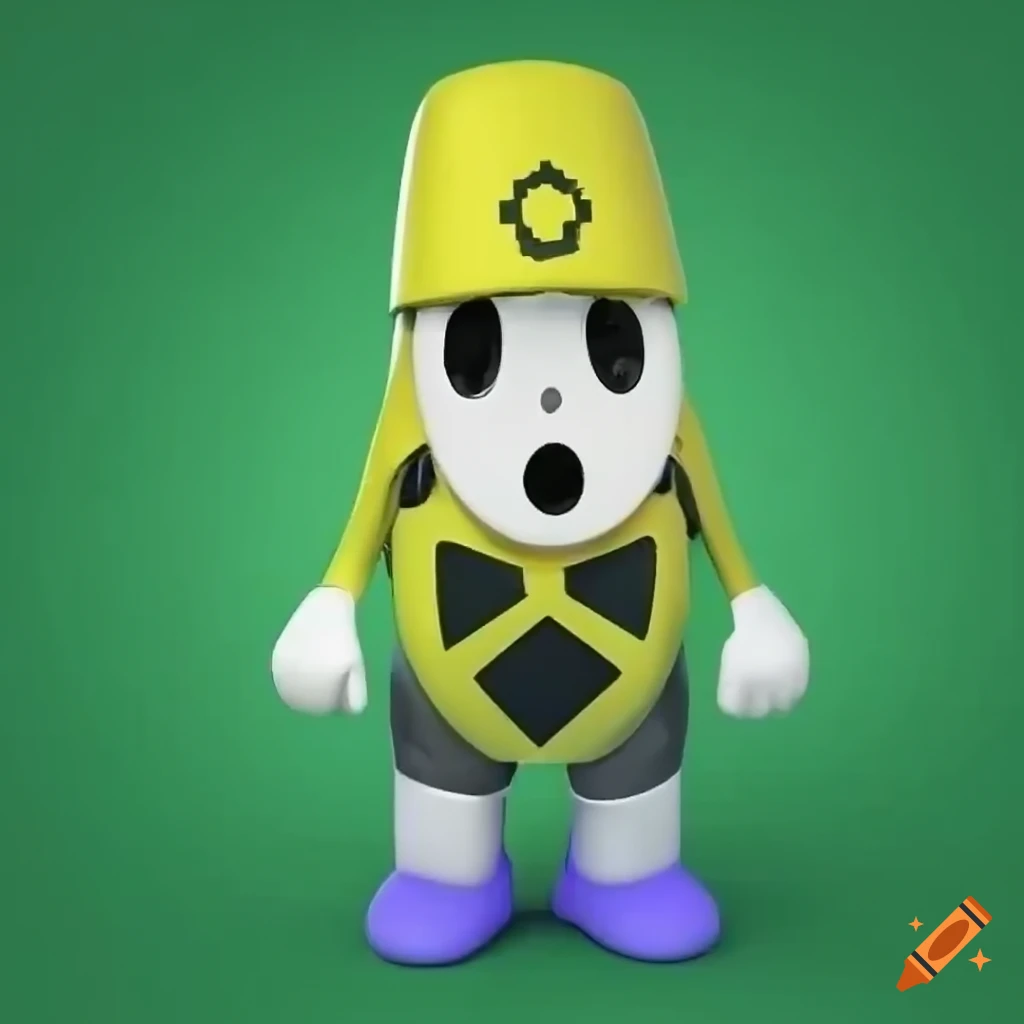 Curious nuclear waste containment mascot inspired by shy-guy in super ...