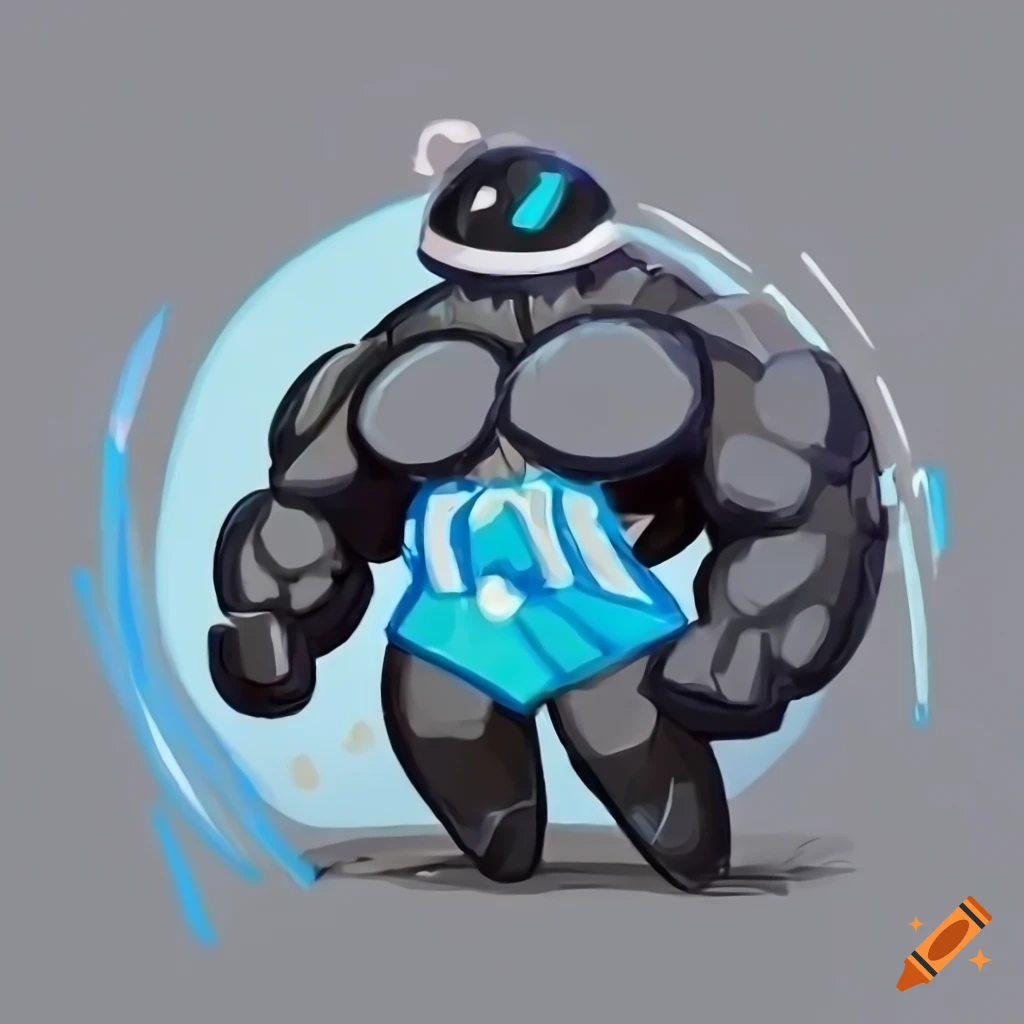Muscle Cookie character from Cookie Run Kingdom with biker helmet on ...
