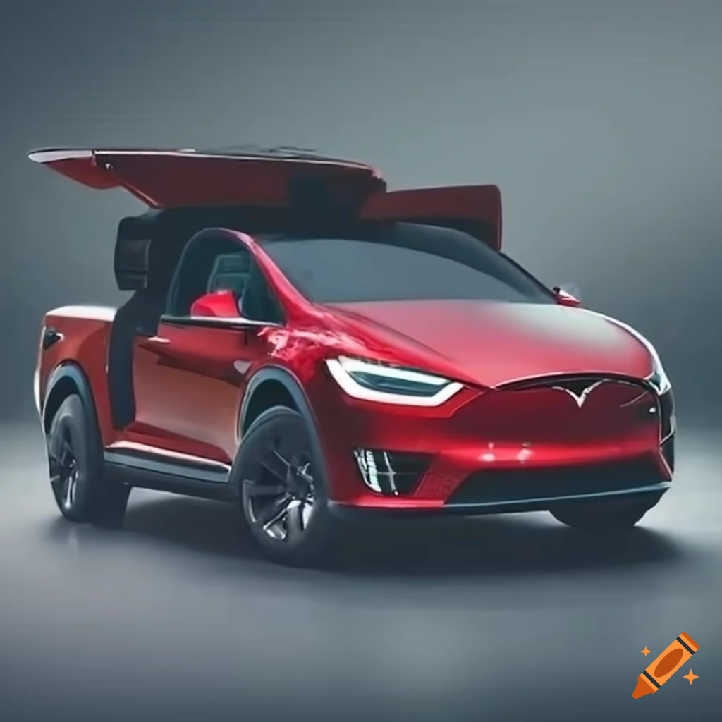 Tesla model x with a truck bed instead of backseats on Craiyon