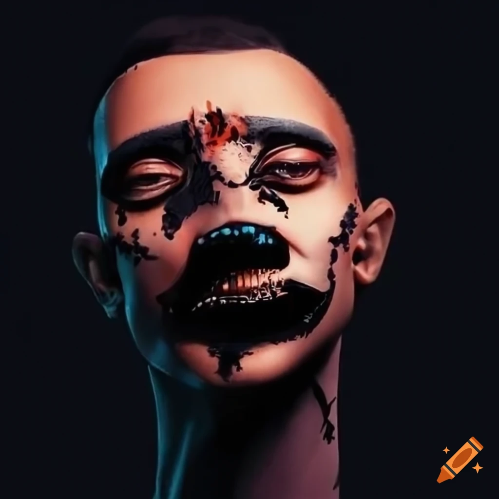 Artistic expression of emotional pain on Craiyon