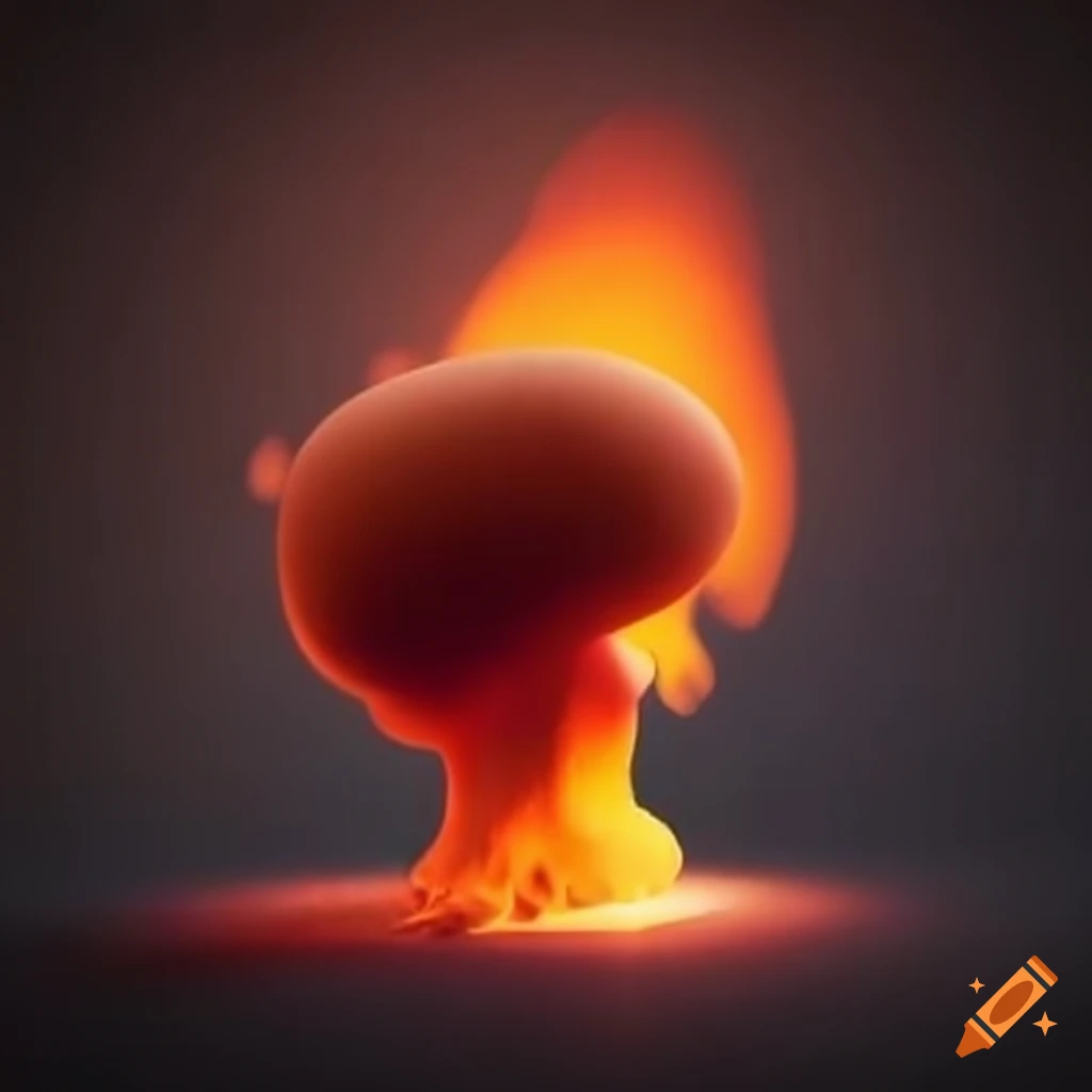 Spark in the dark, flaming ember, flickering fire on Craiyon