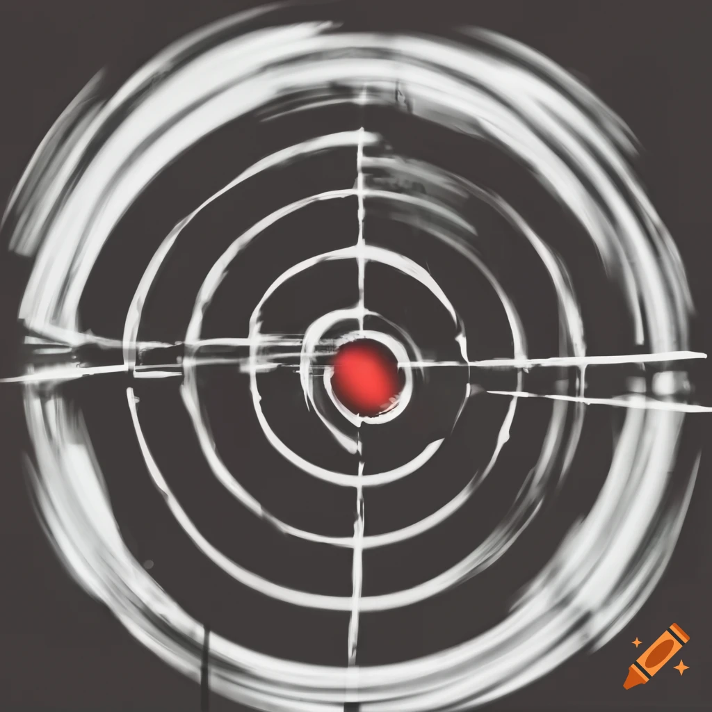 Blurred graffiti target in a simple graphic style on Craiyon