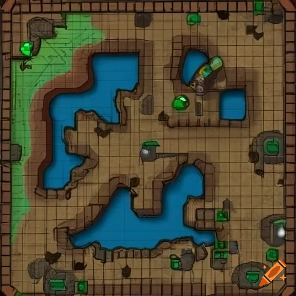 2D tower defense map on Craiyon