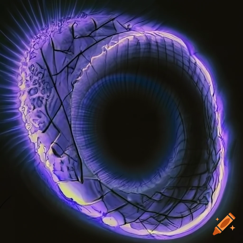Abstract representation of mathematical quotient space with a smoke ...