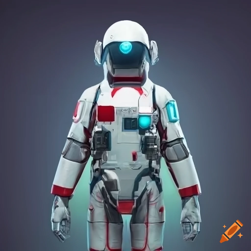 Sci-fi medic suit in space on Craiyon